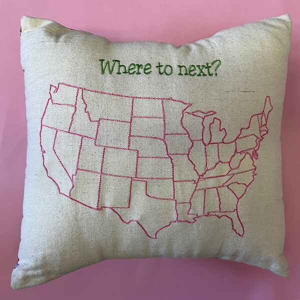 Us Map Pillow - Etsy