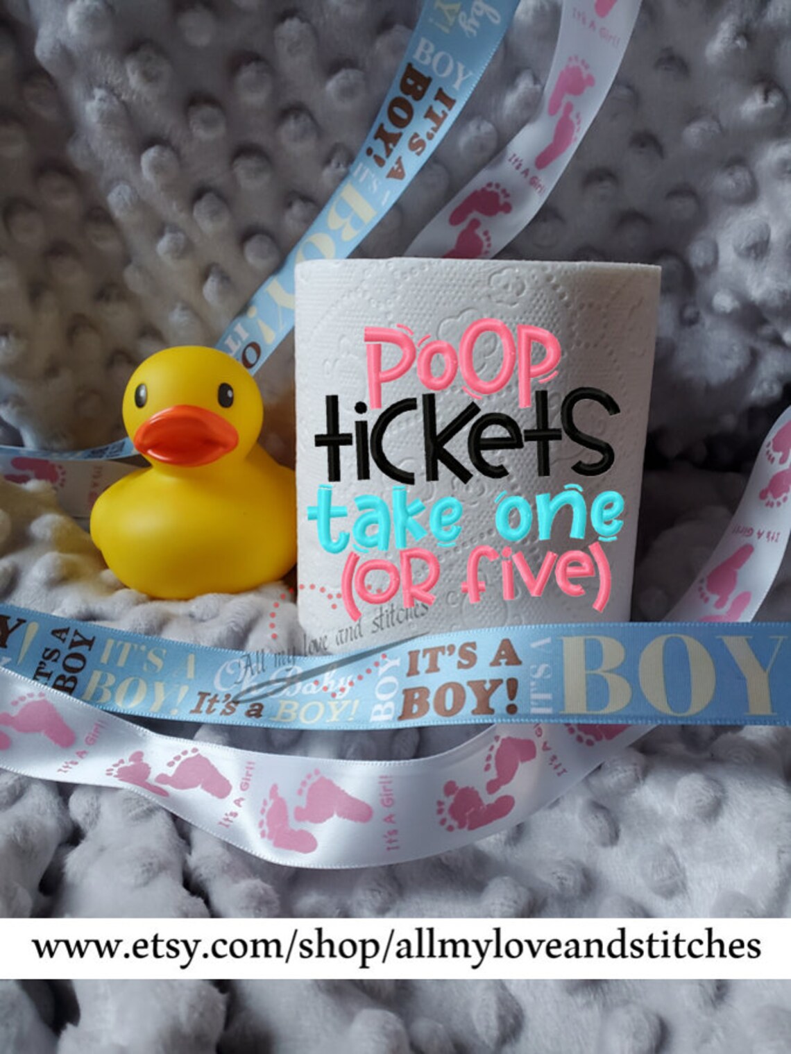 Poop Tickets Take One or Five Baby Shower Toilet Paper Gag - Etsy