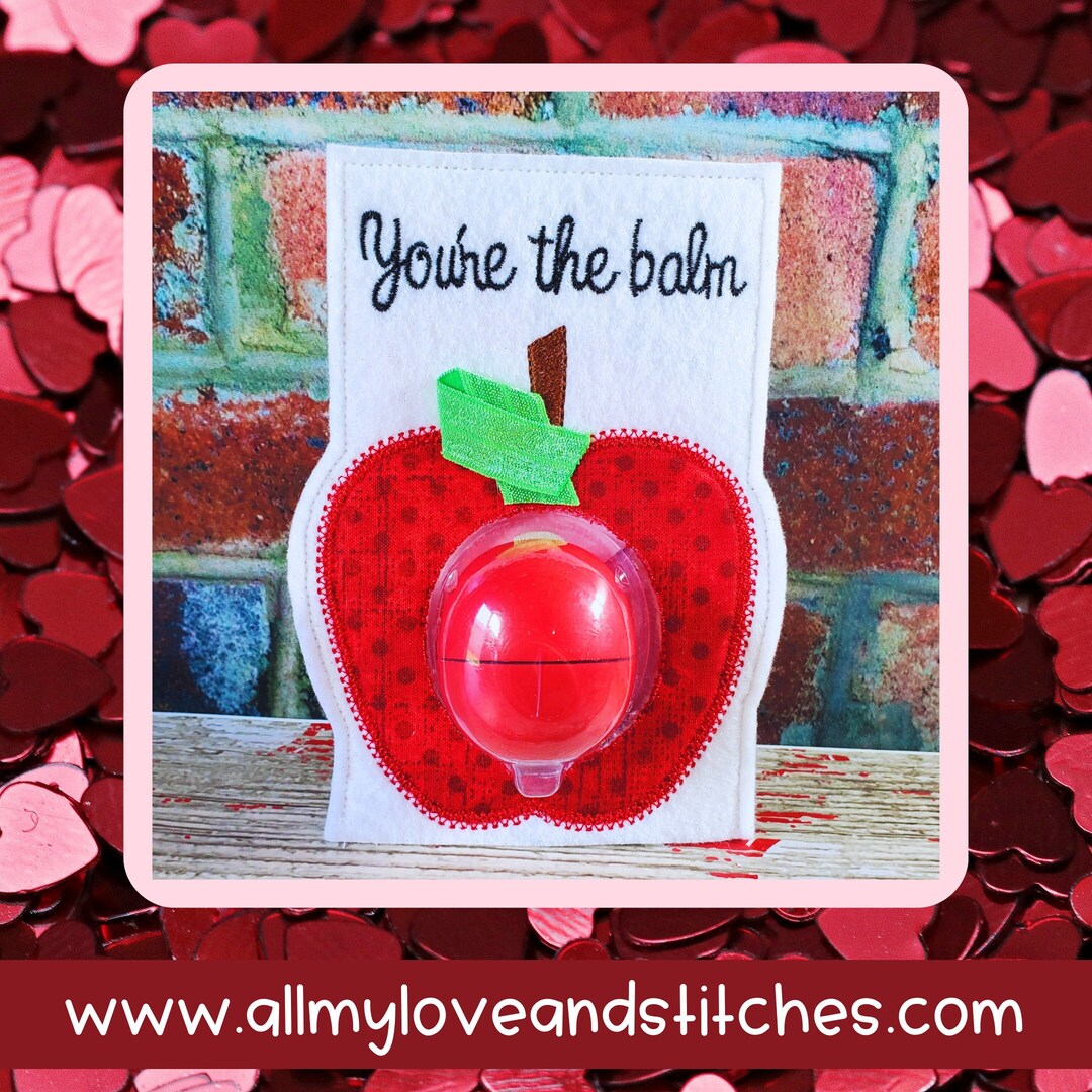Embroidered "you're the Balm" Teacher Gift Lip Balm Holder - Etsy