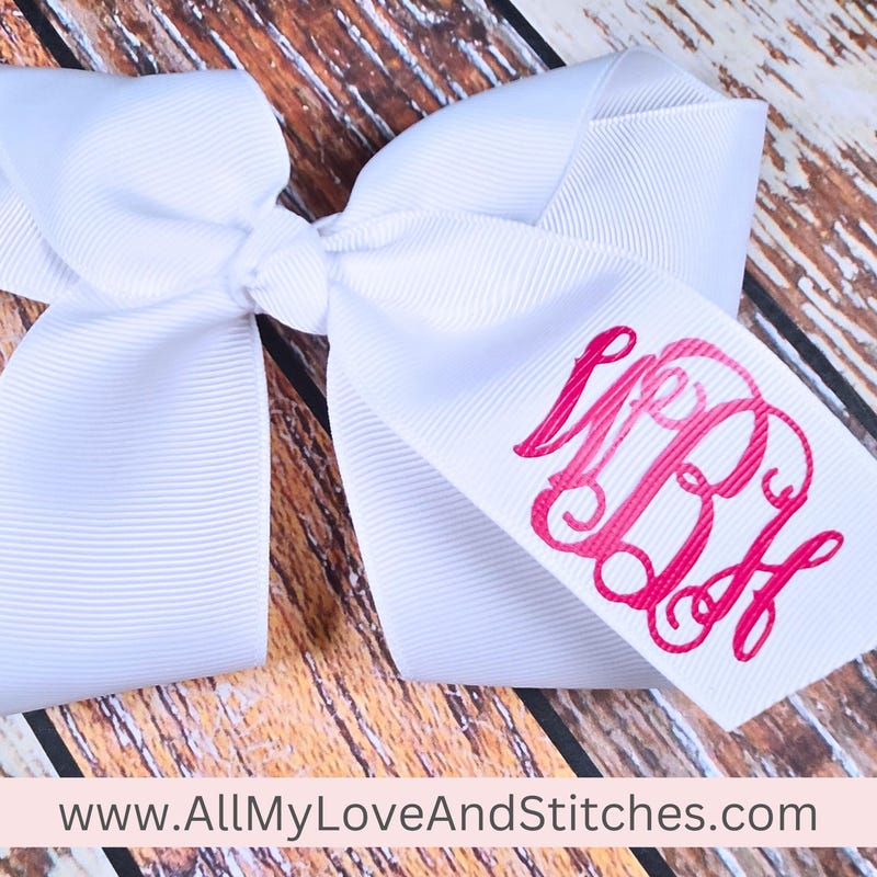 Monogrammed Hair Bow - Etsy