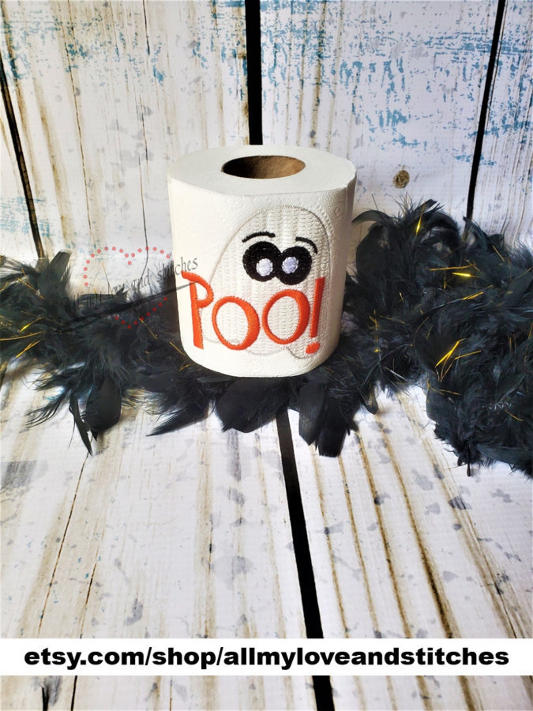 Halloween Ghost Poo Toilet Paper, Gag Gift, White Elephant Gift, Secret ...
