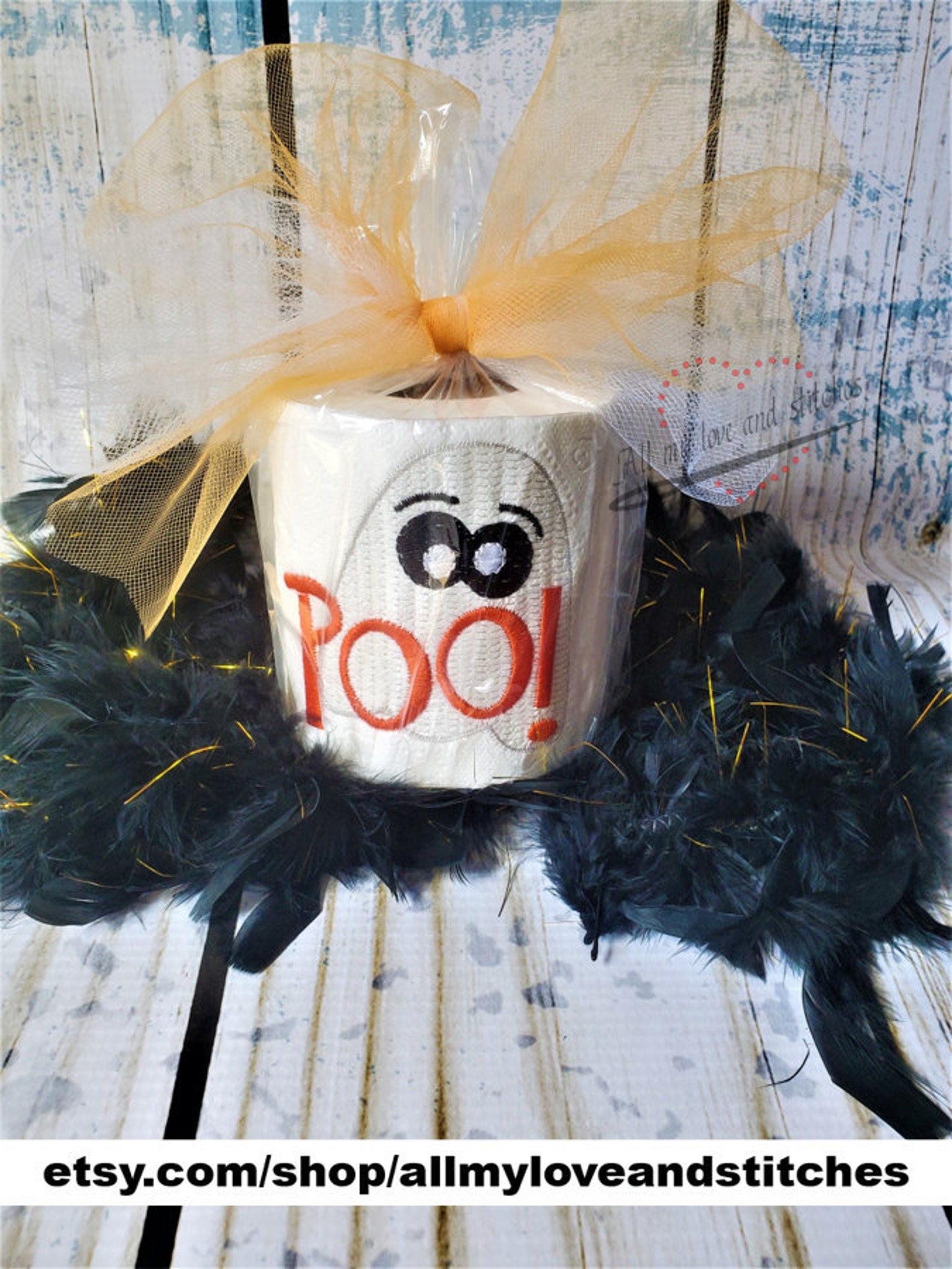 Halloween Ghost Poo Toilet Paper Gag Gift White Elephant - Etsy