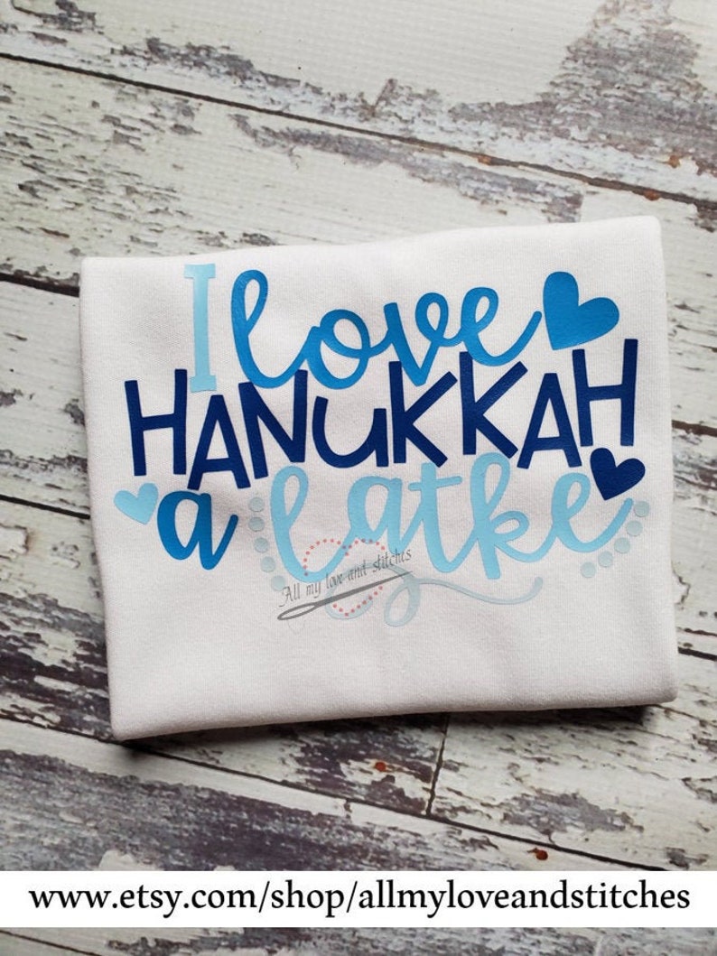 I Love Hanukkah A Latke Child's Shirt I Love Hanukkah A - Etsy
