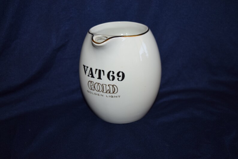 Vintage VAT69 Gold Pitcher Pub Jug Liquor Advertising | Etsy