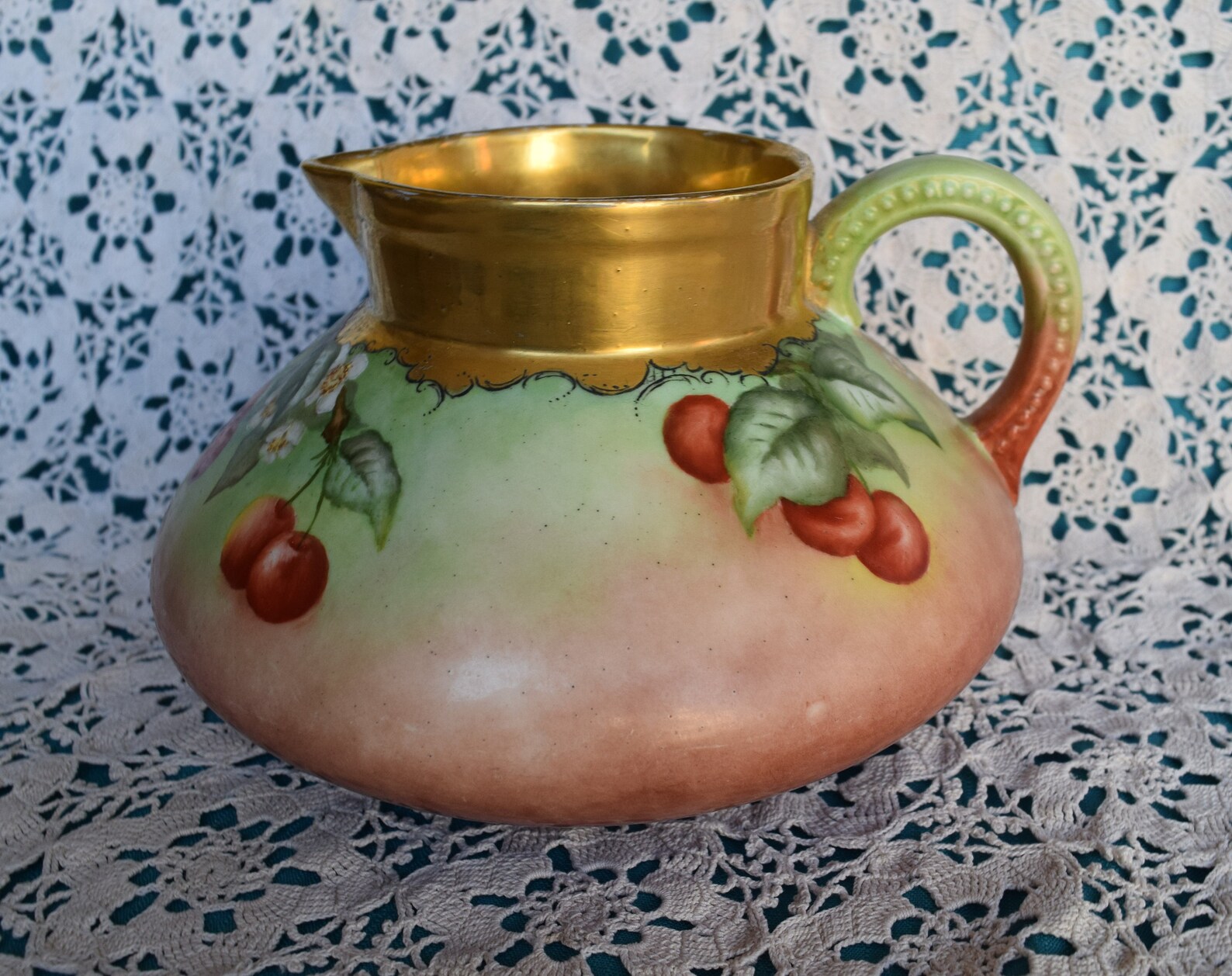 Antique Jean Pouyat Hand Painted Limoges Apple Cider Pitcher - Etsy UK
