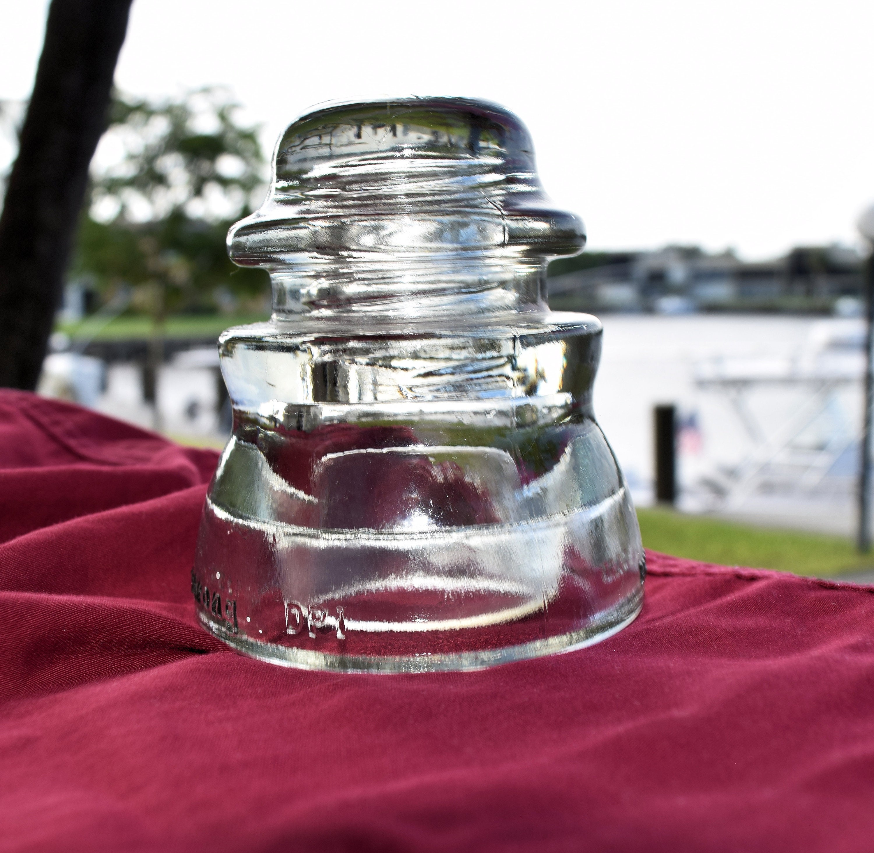 Vintage Clear Glass Transparent Insulator Armstrong DP1, C1920's, Home ...