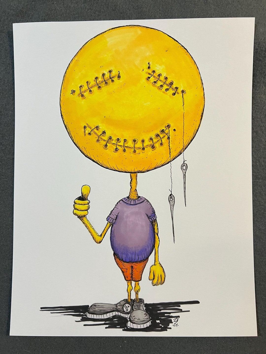 Not so Smiley Face! Original Illustration - Etsy