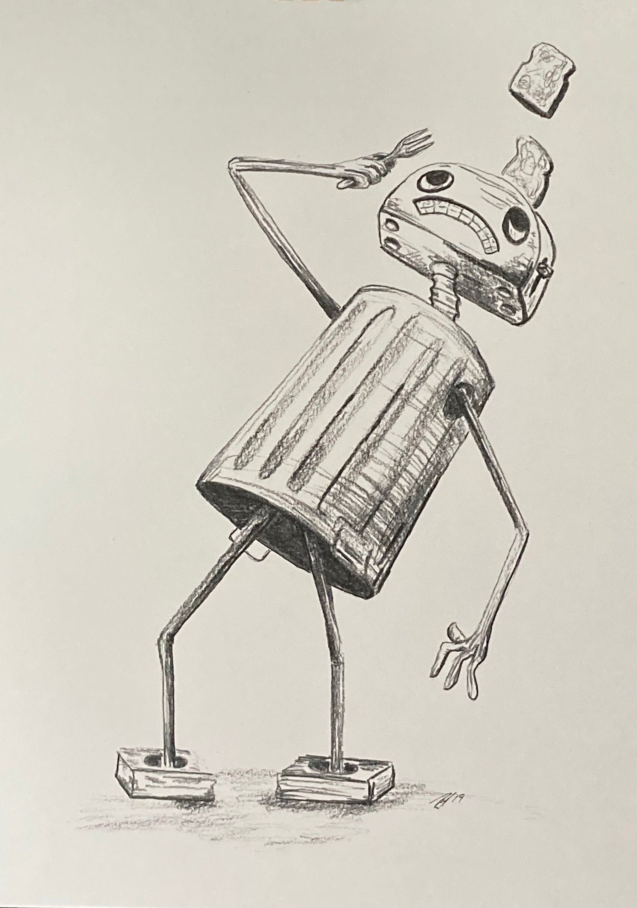 Robot Drawings Pencil