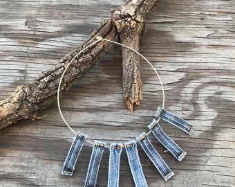 Denim jewelry | Etsy