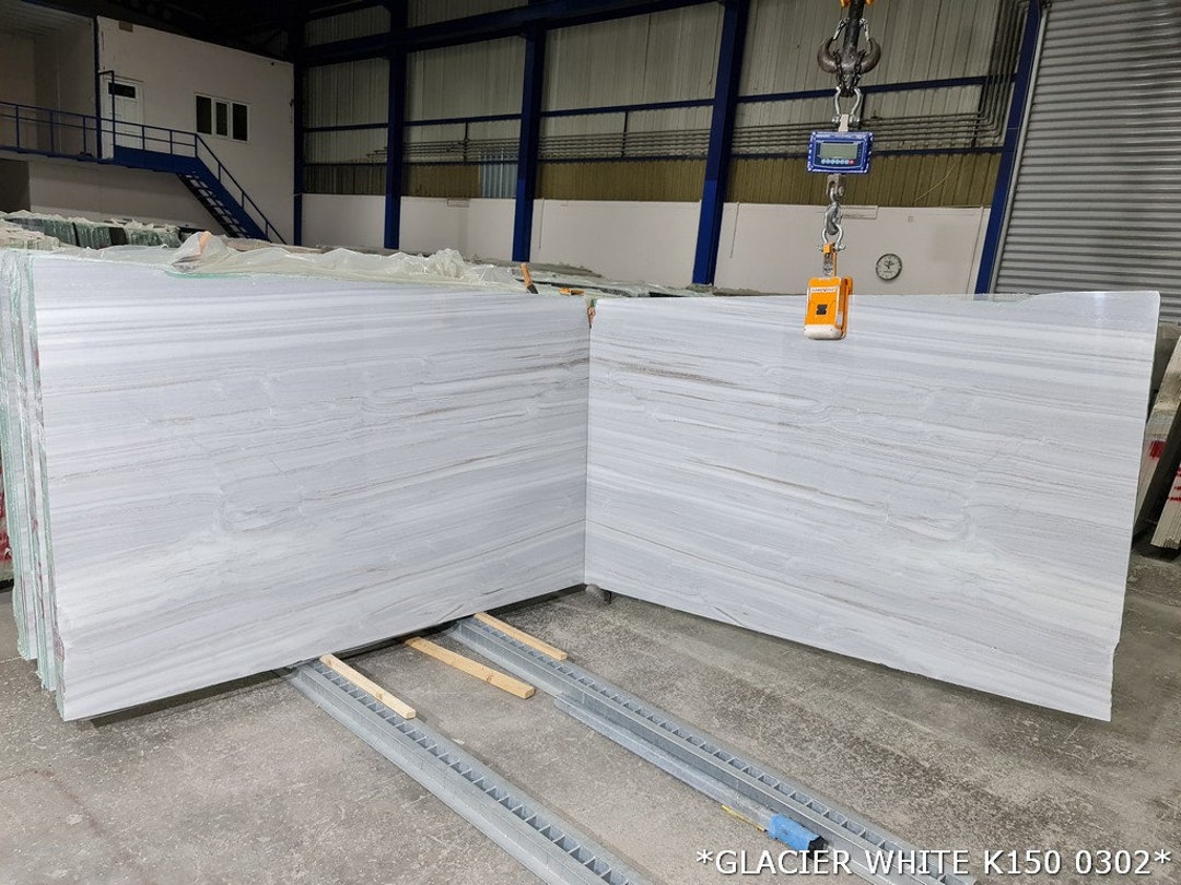 Glacier White Book-matching Marble Slabs Custom Size - Etsy