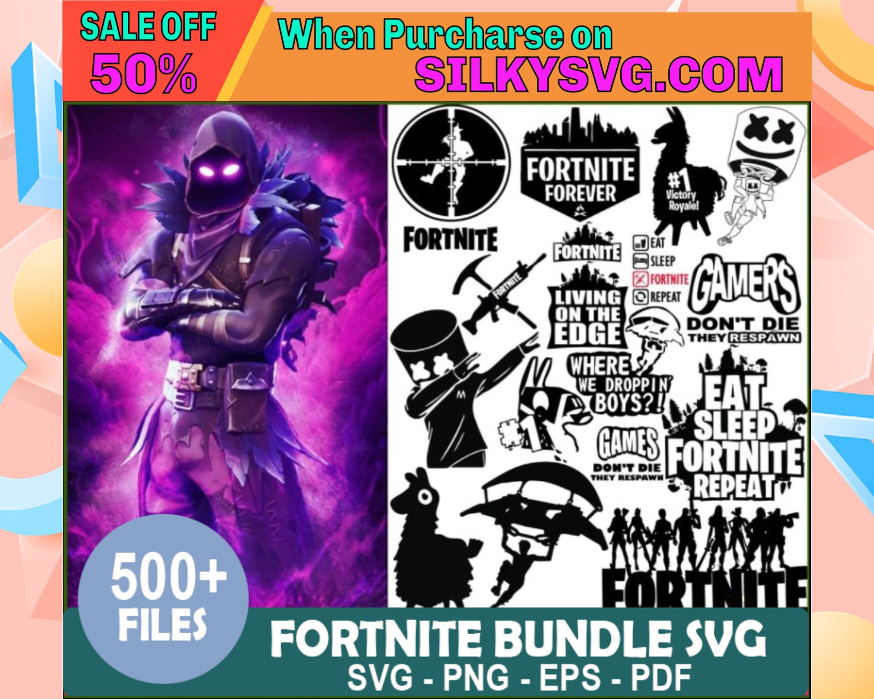 Fornight Svg Fornight Bundle Svg Game Logo Bundle Svg 500 Digital ...