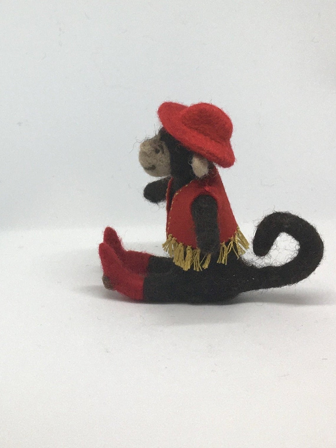 Hand Made Wool Felted Cowboy Monkey - Etsy