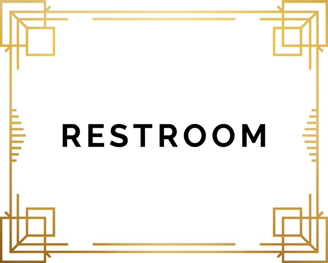 Art Deco "restroom" Sign - Instant Download - Etsy