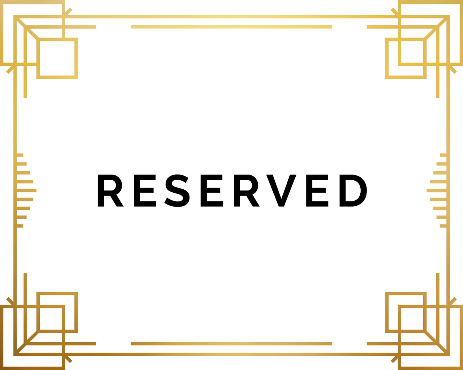 Art Deco reserved Sign Instant Download Digital | Etsy