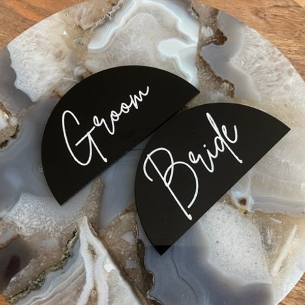 Bride and Groom Placement Cards - Etsy