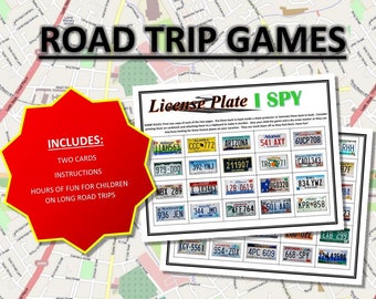TRAVEL I Spy Game - License Plate Edition - Etsy