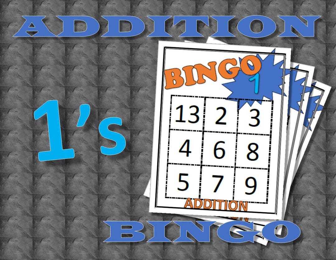 Math Facts Bingo: Addition 1's - Etsy