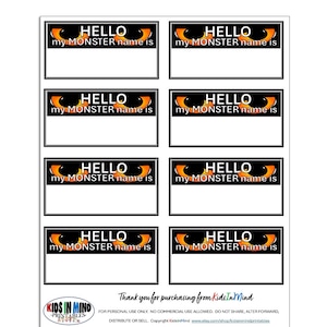 Monster Name Generator With Name Tags - Halloween - Etsy