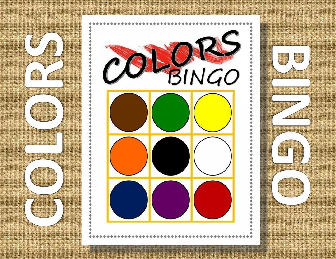 Single Card Colors Bingo - Etsy