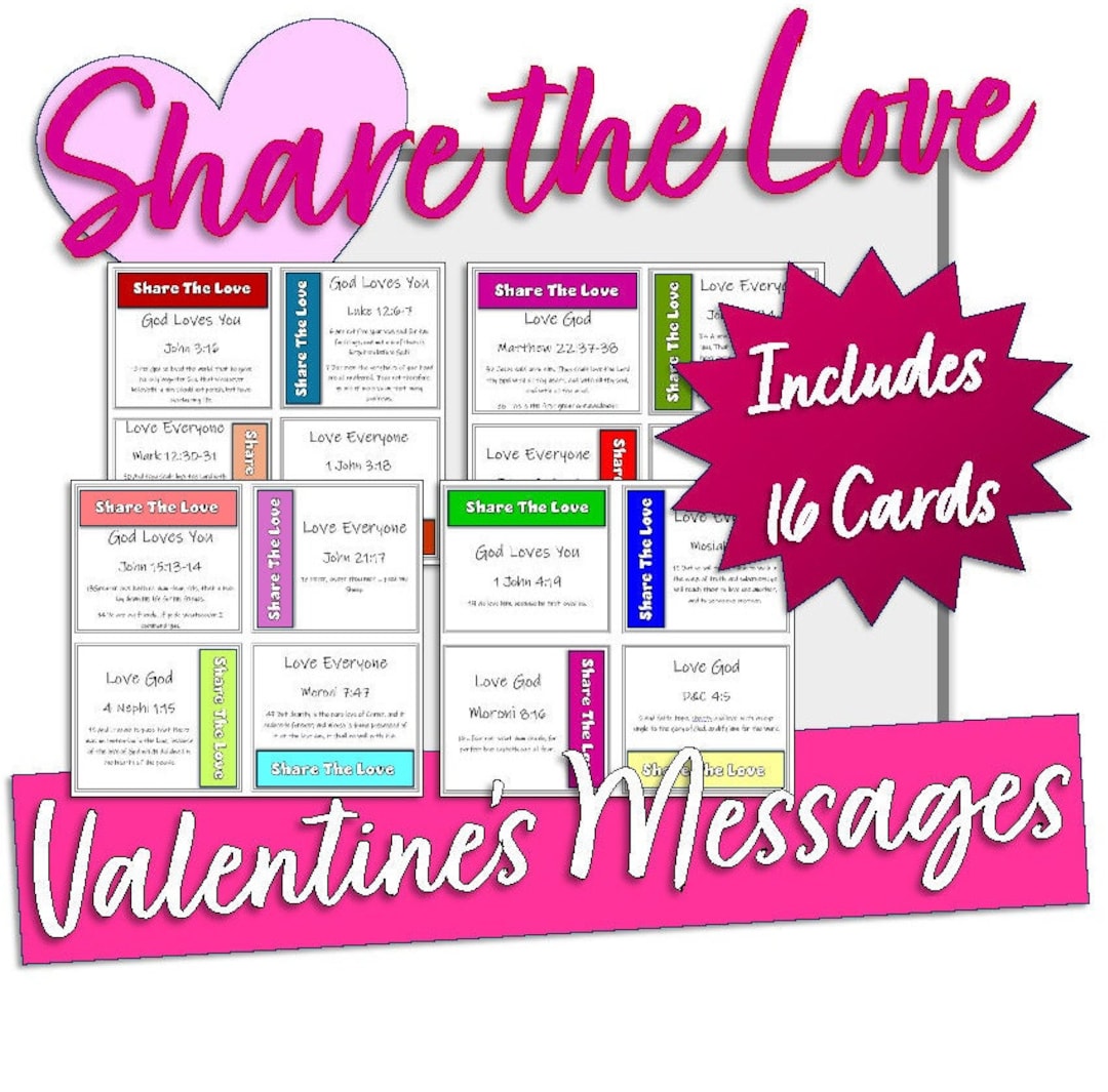 Share the Love - Valentine's Messages - Etsy