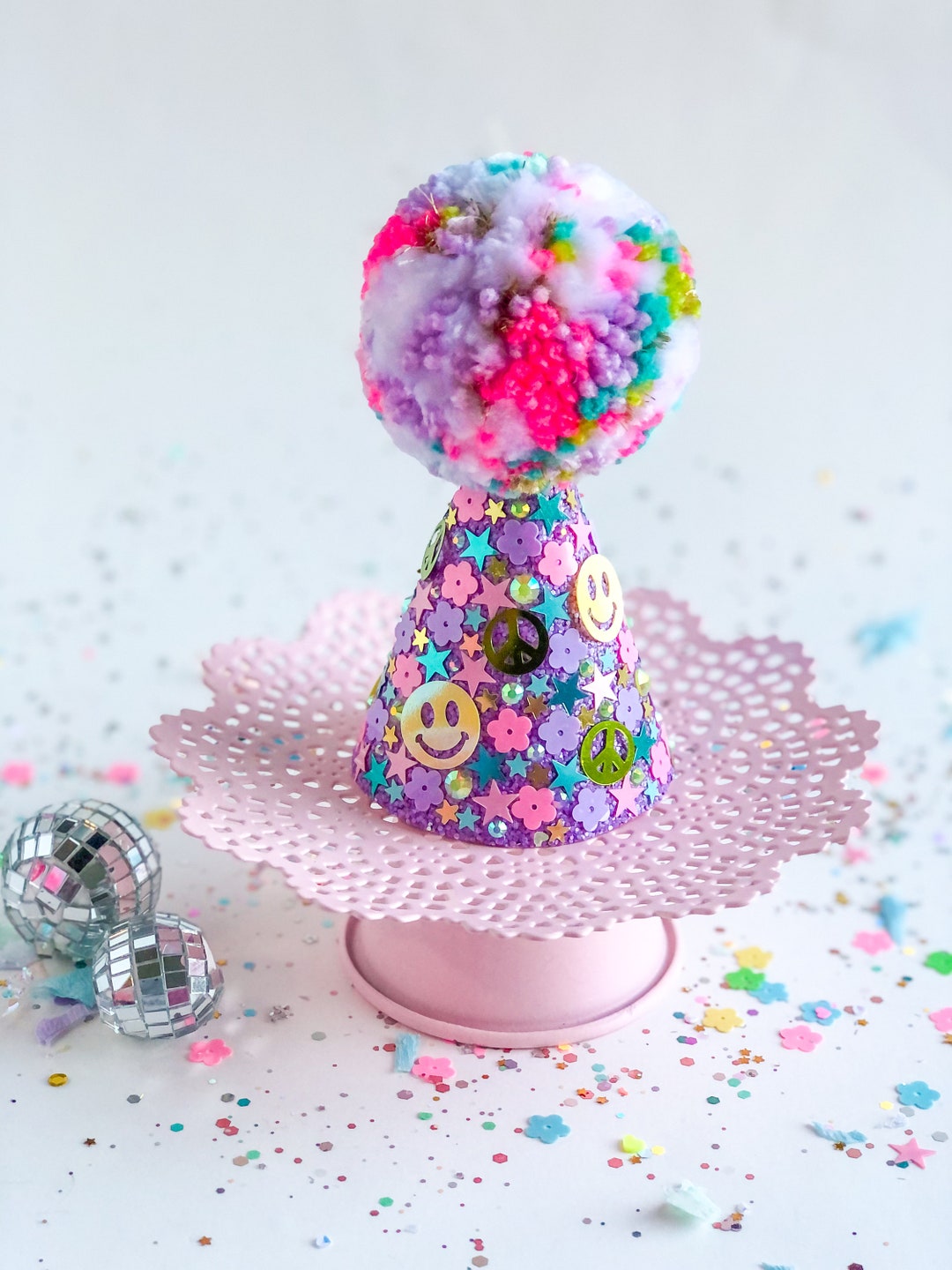 Embellished Party Hat Birthday Accessories Groovy Birthday Party Hats ...