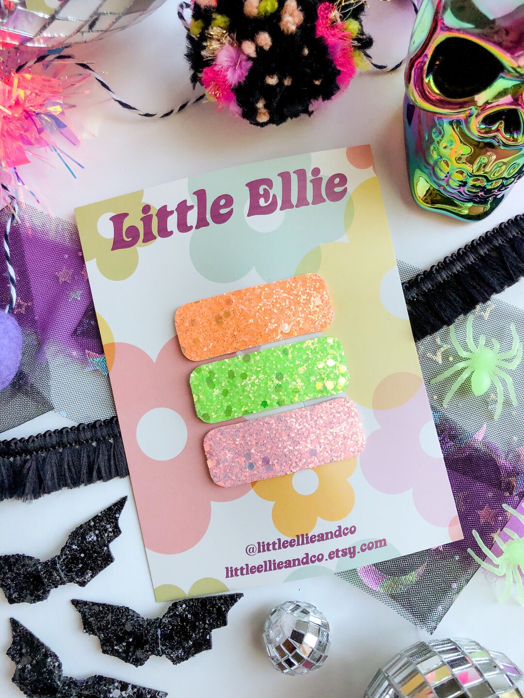 Glow in the Dark Snap Clip Set Halloween Clips Hair Clips - Etsy