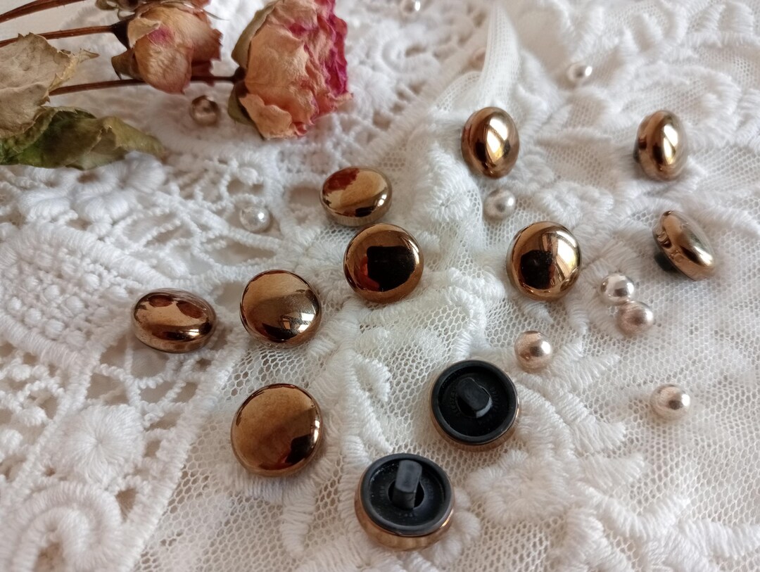 Vintage Haute Couture Button in Bronze Colored Metal, Bronze Metal ...