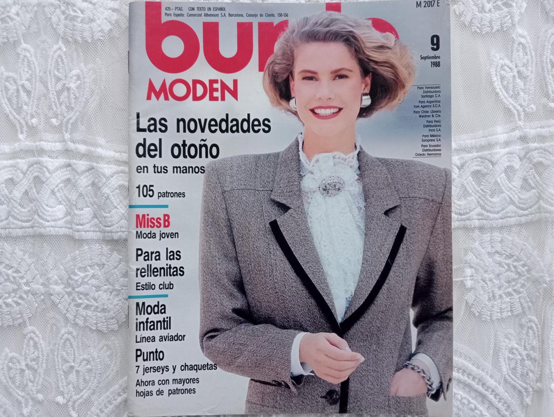 Burda Moden Magazine 9/88, Burda Magazine, Burda Patterns, Sewing ...