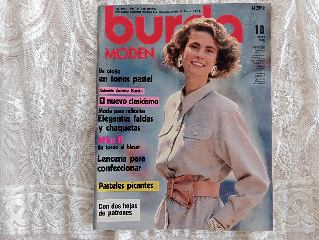 Burda Moden Magazine 10/88, Burda Magazine, Burda Patterns, Sewing ...