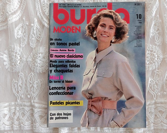 Burda Moden Magazine 10/88, Burda Magazine, Burda Patterns, Sewing ...