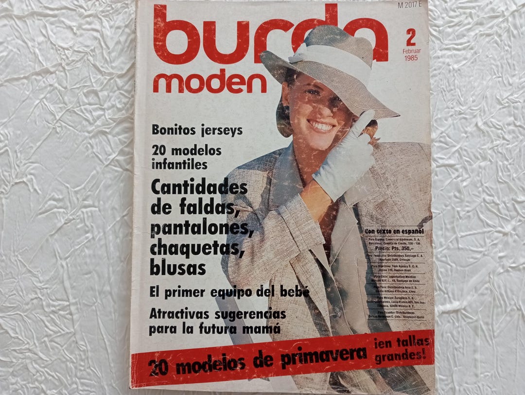 Burda Moden 2/85, Burda Magazine, Burda Fashion Magazine, Burda Moden ...