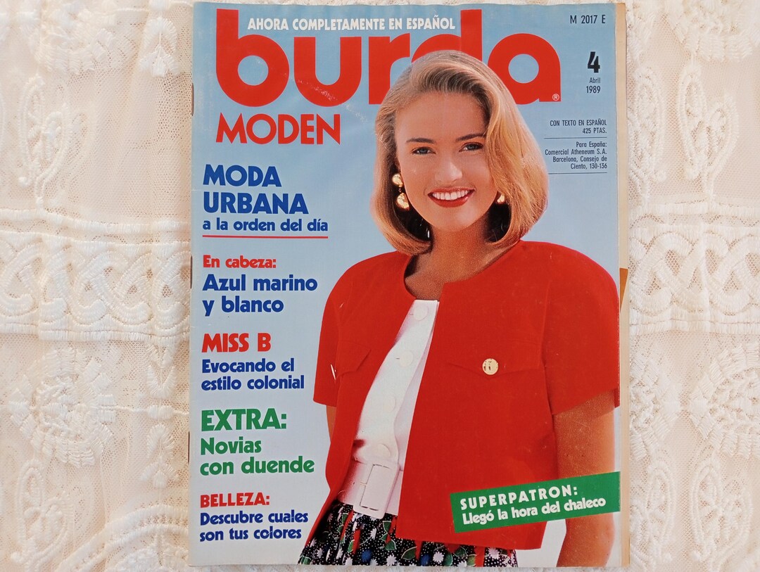 Burda Moden 4/89, Burda Vintage Retro Magazine, Burda Fashion Magazine ...
