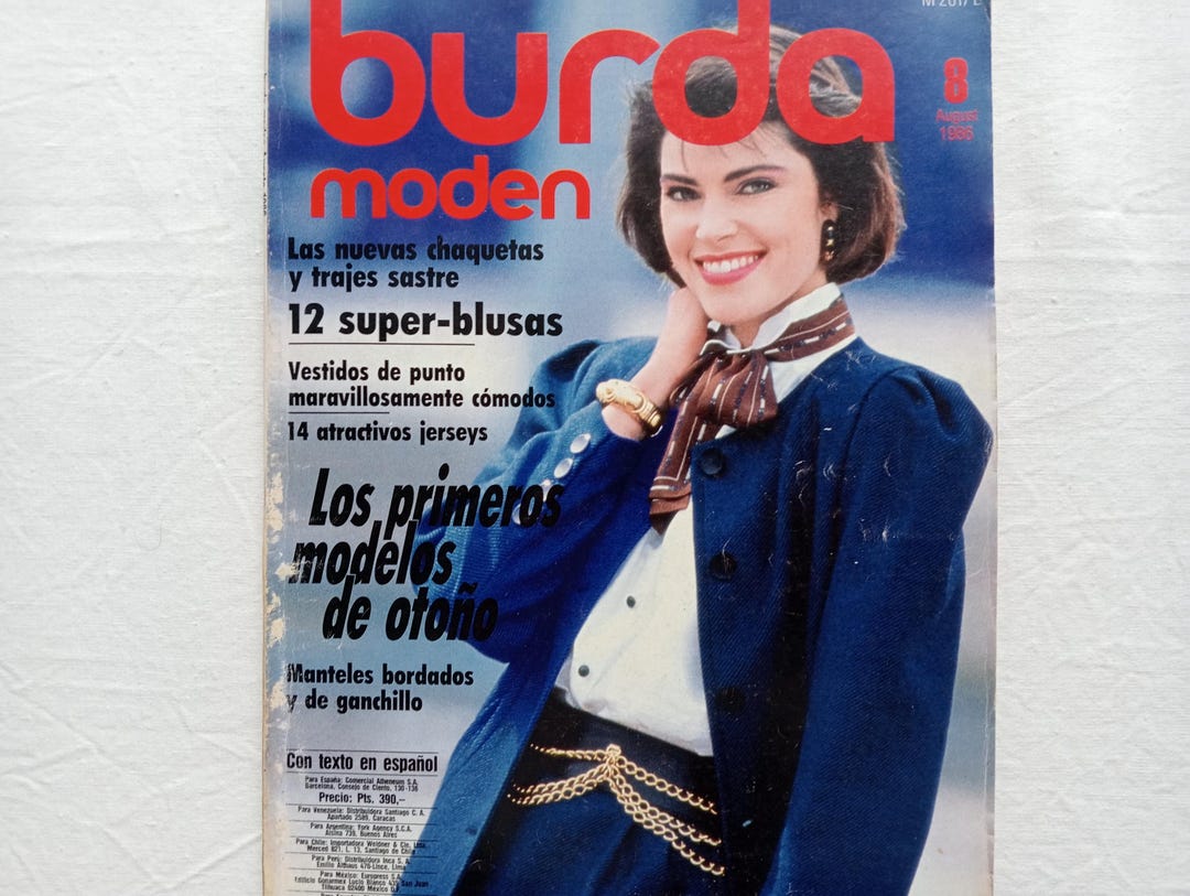 Burda Moden Magazine 8/86, Burda Magazine, Burda Patterns, Sewing ...