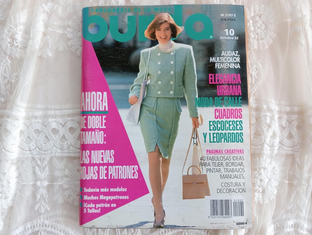 Burda Moden 10/92, Burda Magazine, Burda Fashion Magazine, Burda Moden Patterns, Burda Moden ...