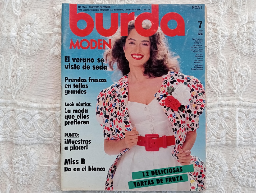 Burda Moden 7/88, Burda Magazine, Burda Fashion Magazine, Burda Moden ...