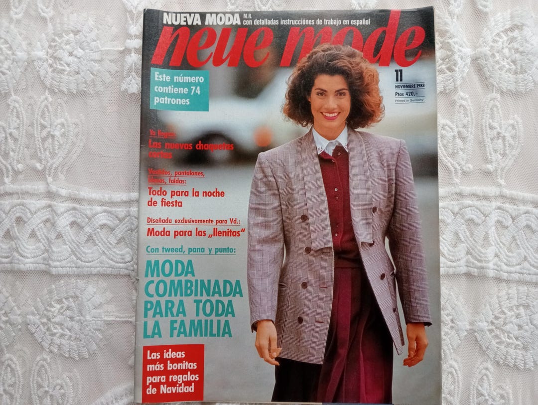 Neue Mode 11/88, Neue Mode Magazine, Neue Mode Fashion Magazine, Sewing ...