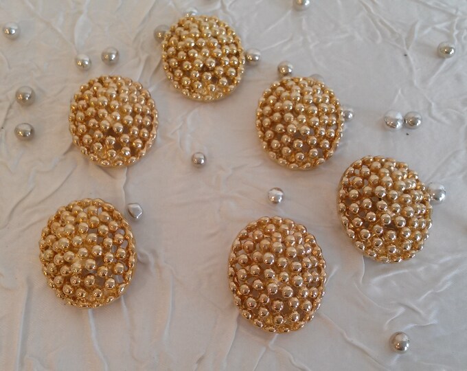 Haute Couture Vintage Button, Vintage Gold Metal Button, Jewel Button ...