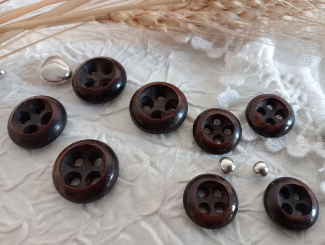 Wooden Button Set, High Fashion Wooden Button, Designer Button, Vintage ...