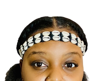 Cowrie Shell Adjustable Headband Seashell Headband Natural Hair ...
