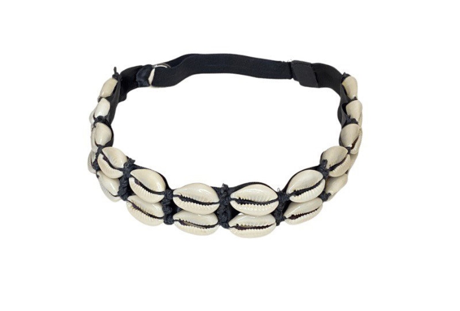 Double Cowrie Shell Headband: Adjustable Natural Hair Accessory - Etsy