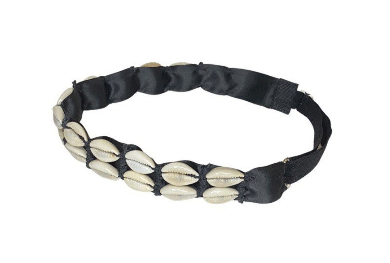 Double Cowrie Shell Headband: Adjustable Natural Hair Accessory - Etsy
