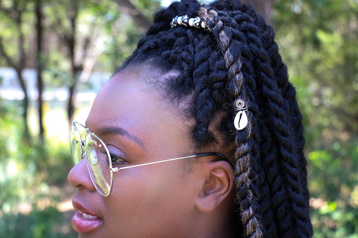 Cowrie Shell Hair Cuff Hair Jewelry Loc Jewelry Natural - Etsy