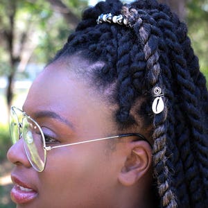 Cowrie Shell Hair Cuff - Hair Jewelry - Loc Jewelry - Natural Hair ...