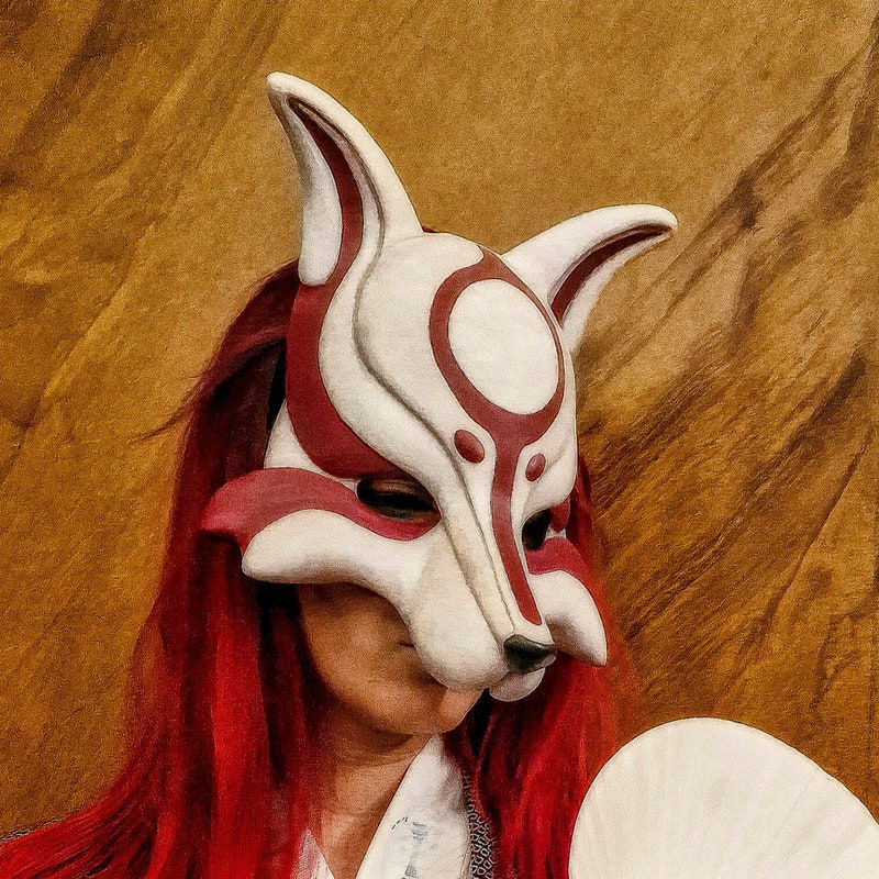 Japanese Kitsune Mask - Etsy