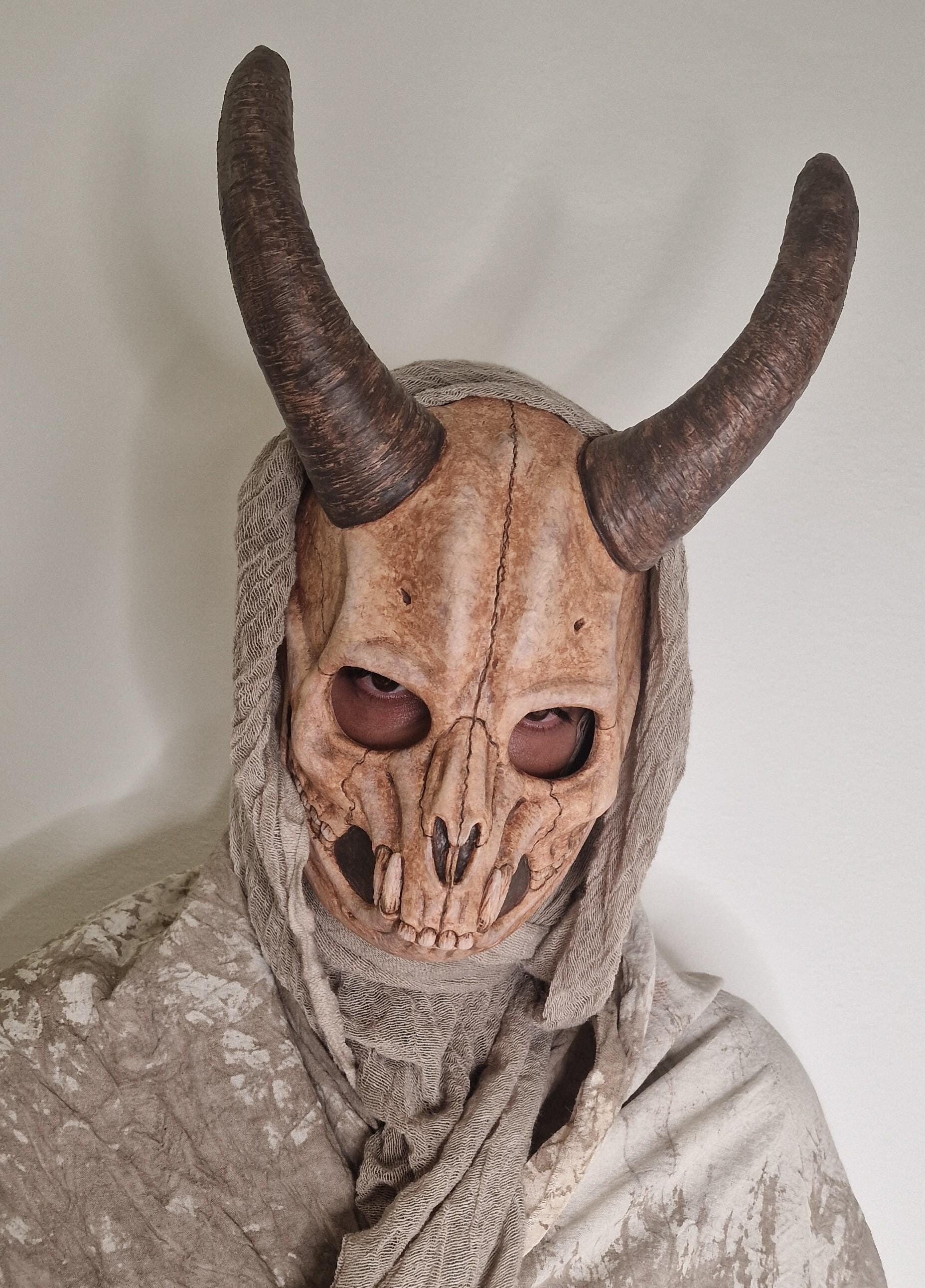 READY TO SHIP Goat Skull Horned Mask Jersey Devil Chupacabra Chaos ...