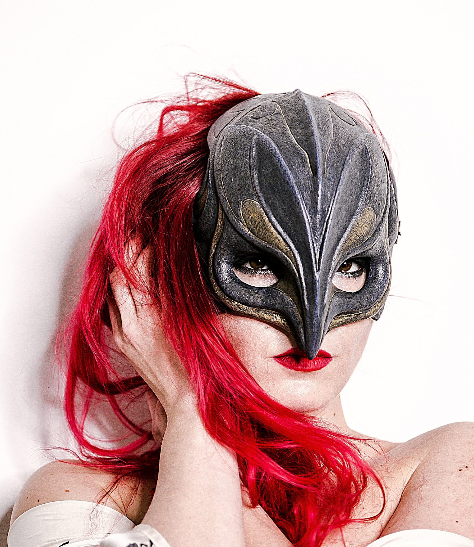 MADE TO ORDER Harpy Mask, Kunoichi, Ninja, Assassin, Barn Owl, Larp ...