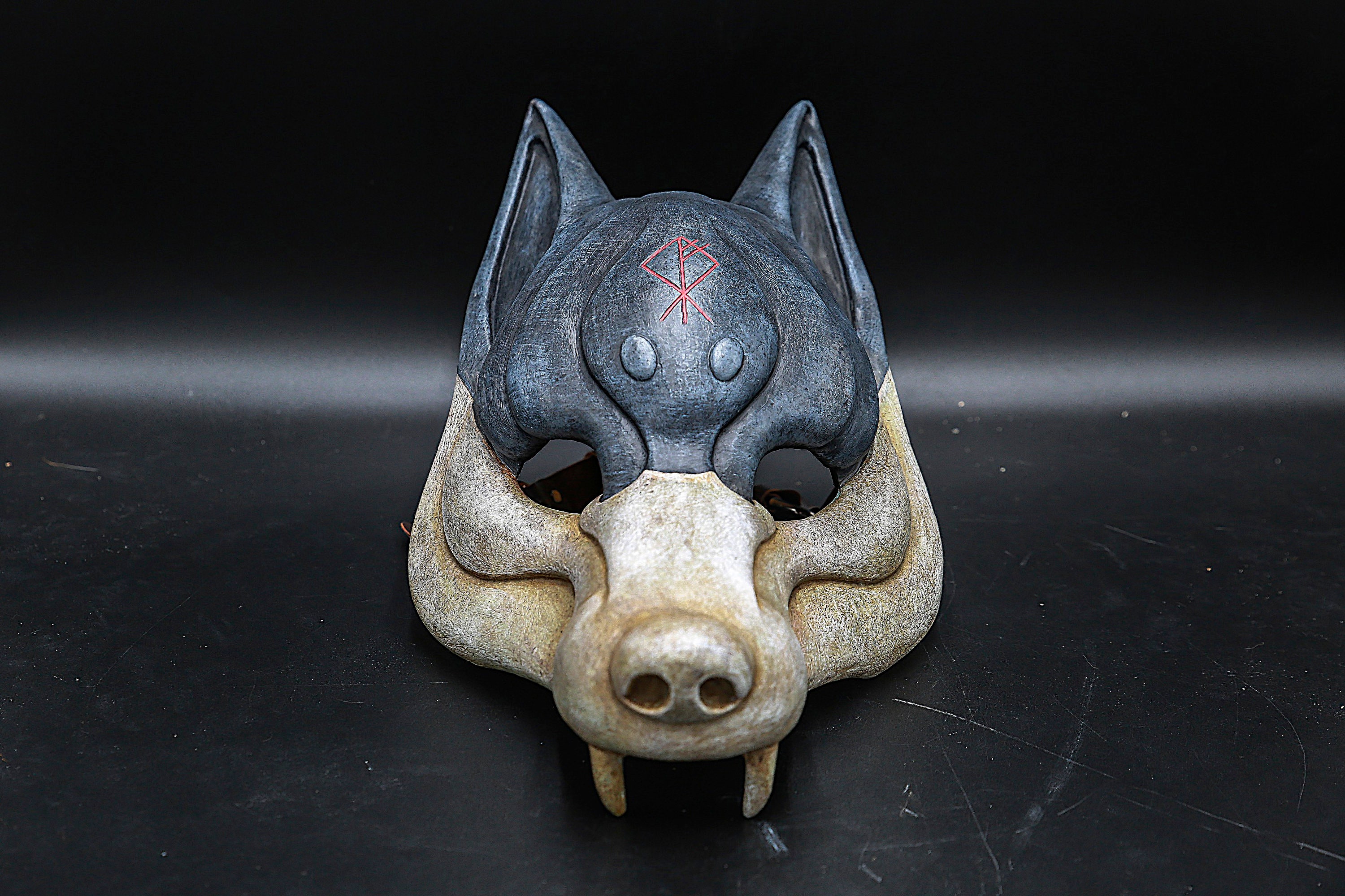MADE TO ORDER Viking Wolf Mask, Rune, Fenrir, Pagan, Warrior, Berserker ...