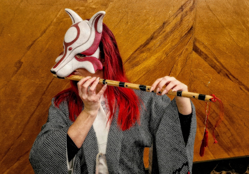 MADE TO ORDER Kitsune Fox Yokai Japanese Spirit Geisha Larp Folk Demon ...