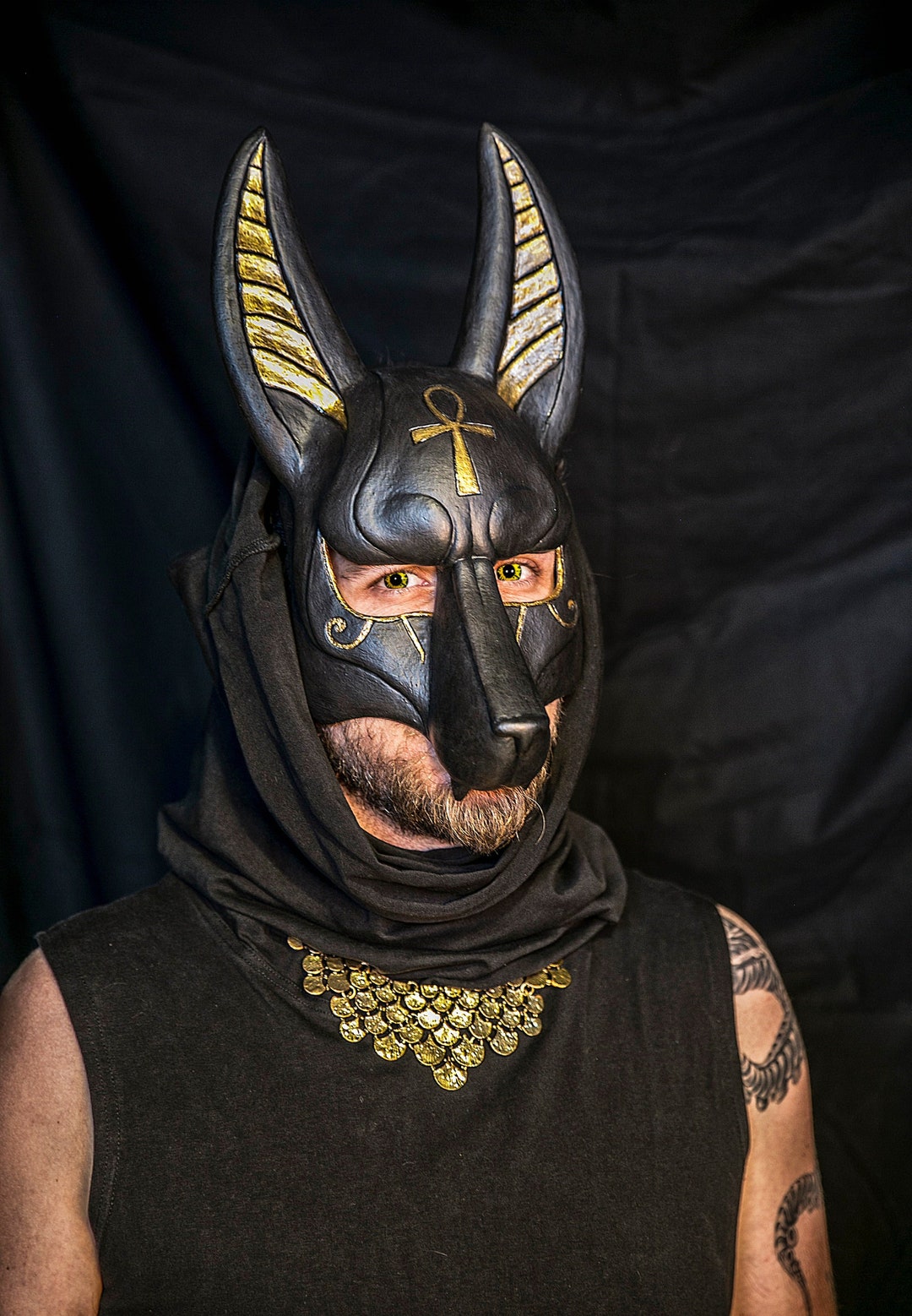 MADE TO ORDER Jackal Mask, Egypt, Anubis, Assassin, Pagan, Raider ...