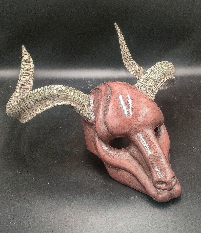 MADE TO ORDER Baphomet Horned Mask Victorian Goat Ram Devil Lucifer ...